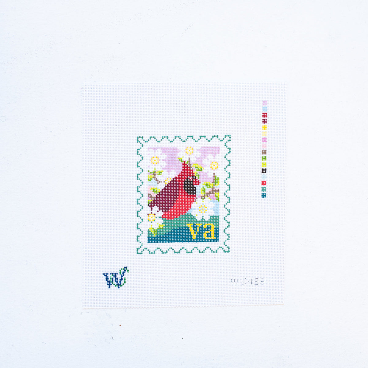 Virginia Stamp Needlepoint Canvas | Wipstitch – Sew Another Stitch