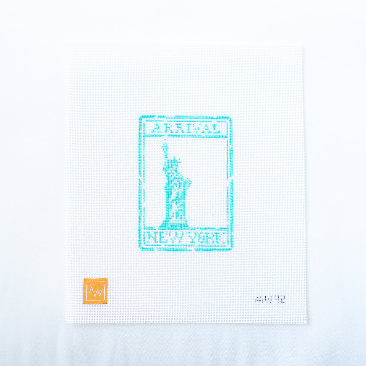 New York City NYC Passport Stamp Needlepoint Canvas | Audrey Wu – Sew ...